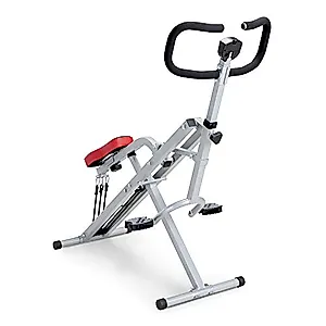 Marcy Squat Rider Machine for Glutes and Quads Workout XJ-6334, Silver & Black