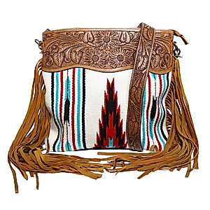 American Darling Aztec and Fringe Cross Body ADBG210DAR
