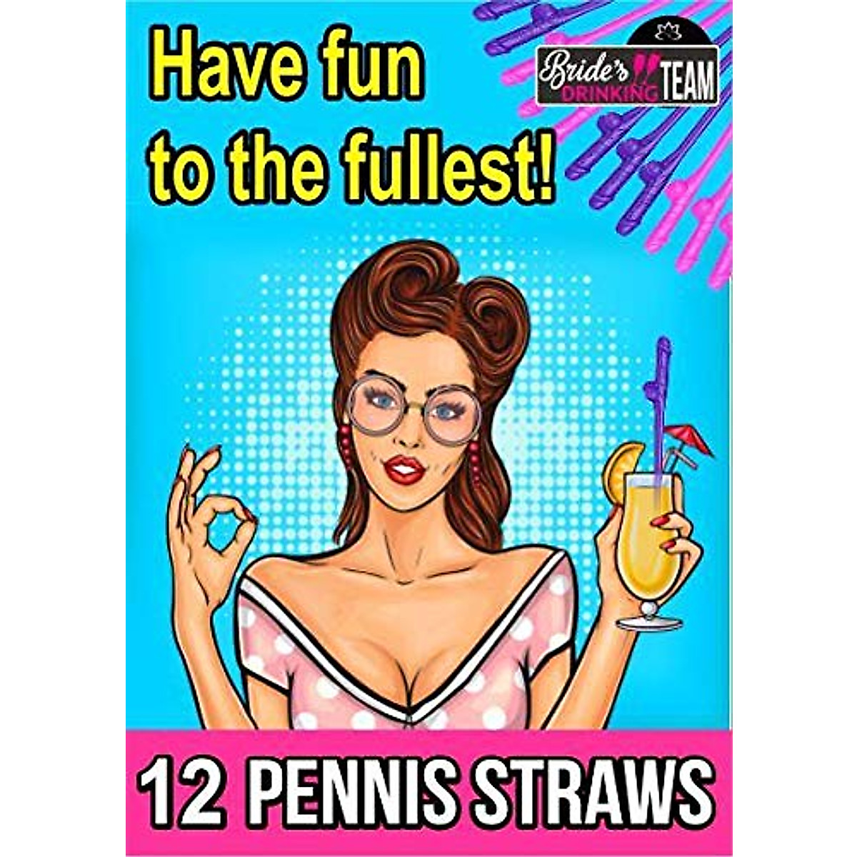 10 Bachelorette Party Straws, Bachelorette Party Decorations, Pennis Drinking Straws, Willy Straws, Hen Straws Naughty