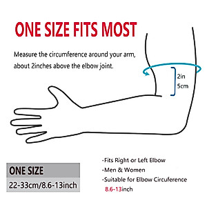 Cinlitek Adjustable Elbow brace Tennis Compression Sleeve for Golfer's and Tennis Elbow,weightlifting, Tendonitis,Arthritis, Sports Injury Recovery, Reduce Elbow Pain for Men and Women