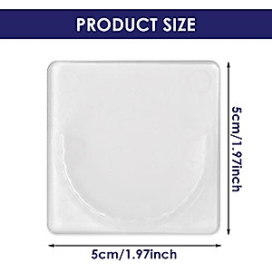 Prasacco 4 Pieces Adhesive Shower Curtain Rod Holder, Shower Rod Mount Retainer Stick On Wall Mount Holder Shower Rod Holders for Wall No Drilling Universal Wall Mount Holder for Shower Curtain Rod