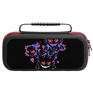 Switch Carrying Case for Nintendo Switch,Ghost Ink 20 Game Cartridges Hard Shell Travel Switch Pouch for Console & AccessoriesFit Original Charger AC Adapter