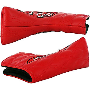 PINMEI Golf Head Cover for Mallet Heel Shaft Putter and Blade Putter Cover Shark Synthetic Leather Magnetic Closure Putter Headcover