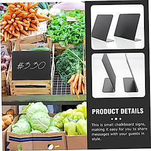 Operitacx Desktop Easel 16pcs Supermarket Label Blackboard Table Fruits and Vegetables Plastic Child Kids Tabletop Easel