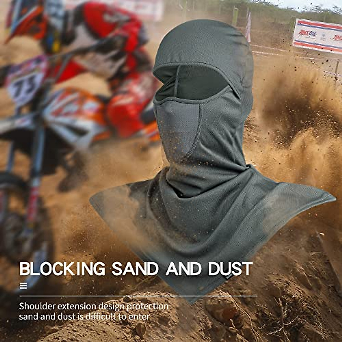 3 Pieces Balaclava - Summer Sun Protection Motorcycle Fishing Sun mask Breathable Windproof Long Face Mask for Men Women