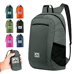 Hiking Backpack Ultra Lightweight Packable Camping Backpack Waterproof Travel Outdoor Hiking Daypack for Women Men(GREY 16L)