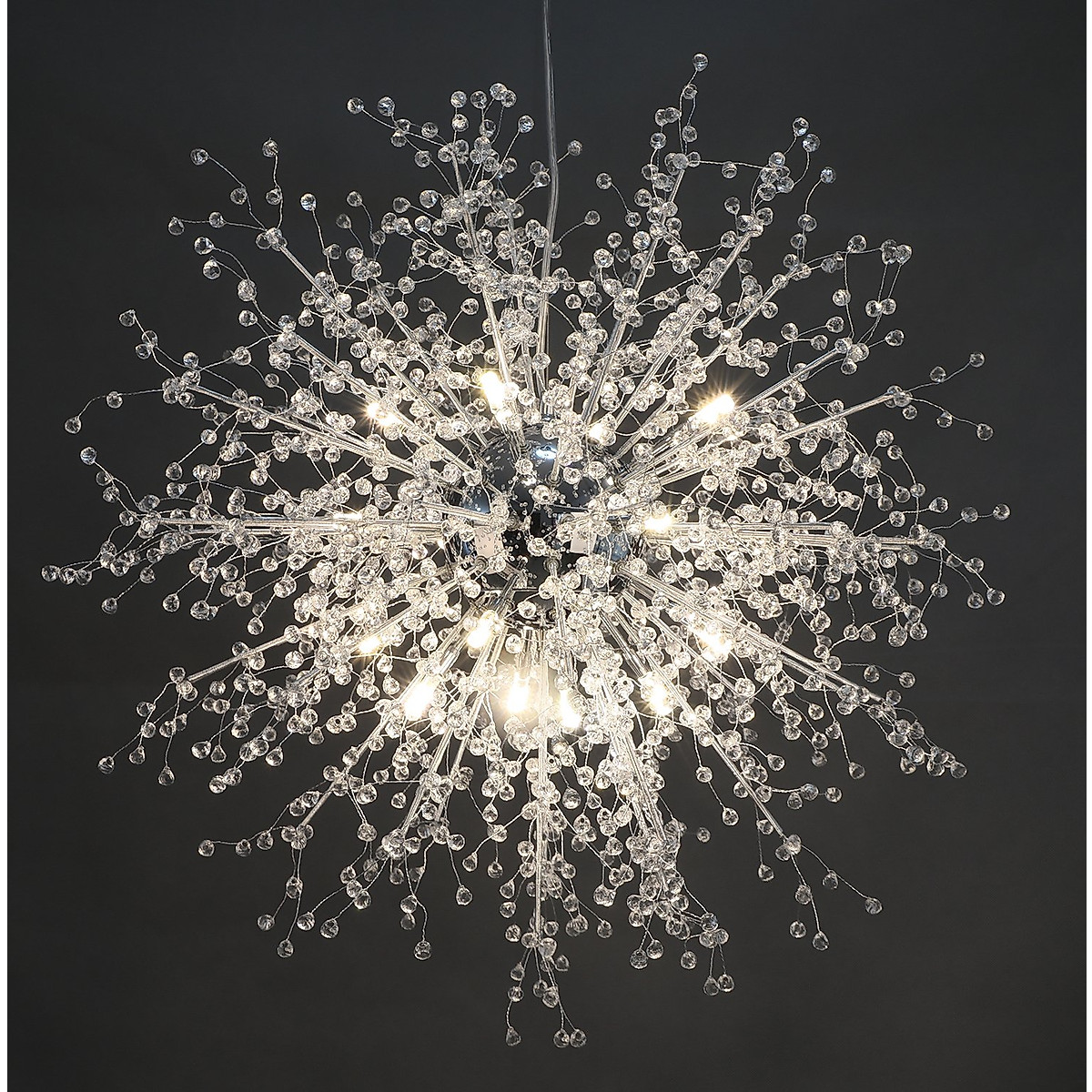 GDNS Dandelion Chandelier Firework Chandeliers LED Light Crystal Pendant Lighting Ceiling Light Fixtures Chandeliers Lighting,Dia 23.5 inch
