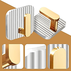 Jabal Premium Heavy Duty Adhesive Acrylic Hooks Set of 5 Hooks with 5 Extra Stick Pads | Damage-Free Hanging | Multiple Uses | Transparent and Stylish