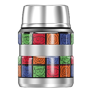South Park Cartman, Stan, Kyle, Kenny Collage THERMOS STAINLESS KING Stainless Steel Food Jar with Folding Spoon, Vacuum insulated & Double Wall, 16oz