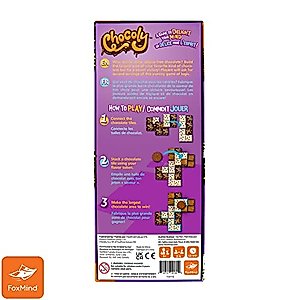 Foxmind Games: Chocoly, a Calorie Free Logic Game, Chocolate Tile Laying Game, up to 4 Players, 8 and up.