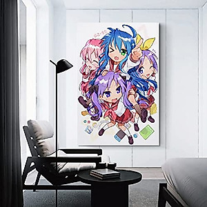 Anime Lucky Star Poster Decorative Painting Canvas Wall Posters And Art Picture Print Modern Family Bedroom Decor Posters 12x18inch(30x45cm)