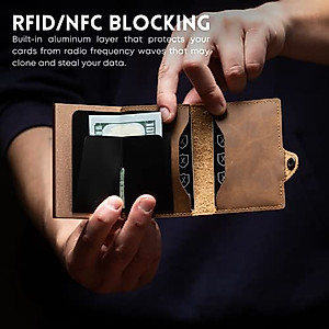 Xclusive Leather Slim Wallet with Smart Tracker | Utilitarian Smart Card Built-in 2 Year Battery & Minimalist Wallet with Money Clip | Blend of Luxury & Utility