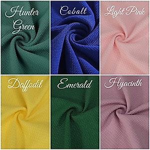 Liverpool Bullet Textured Fabric by The Yard 4 Way Stretch Solid - Yard Thick Knit Jersey Liverpool Fabric for Bows (Sunny Yellow)