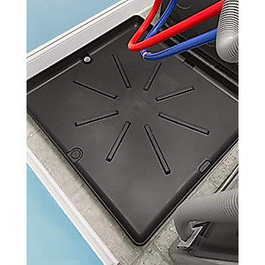 Camco 20750, Washing Machine Drain Pan | Features a Durable Plastic Construction, 1-inch/1.5-inch PVC Drain Fitting, and Measures 30-inches (L) x 32-inches (W) x 2 ½-inches (H) (OD)