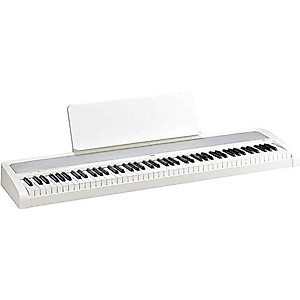 Korg B2SP Digital Piano - White Bundle with Furniture Stand, Three-Pedal Unit, Bench, Instructional Book, Austin Bazaar Instructional DVD, and Polishing Cloth