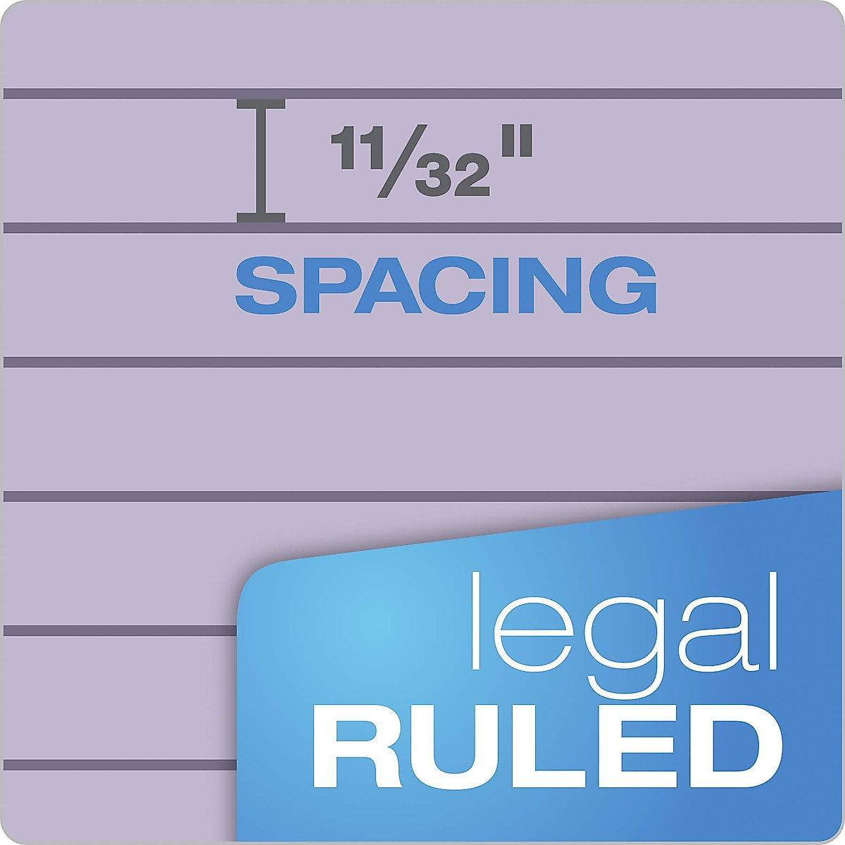 TOPS Prism Writing Pads, 8-1/2" x 11-3/4", Legal Rule, Orchid, Perforated, 50 Sheets, 12 Pack (63140)