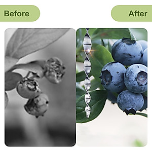 OFFO Large Bird Scarer Rods, 15.7 Inches (10 Pcs) Reflective Bird Device Outdoor Bird Scarer to Keep Pigeon and Woodpecker Away from Garden or Yard, Silver