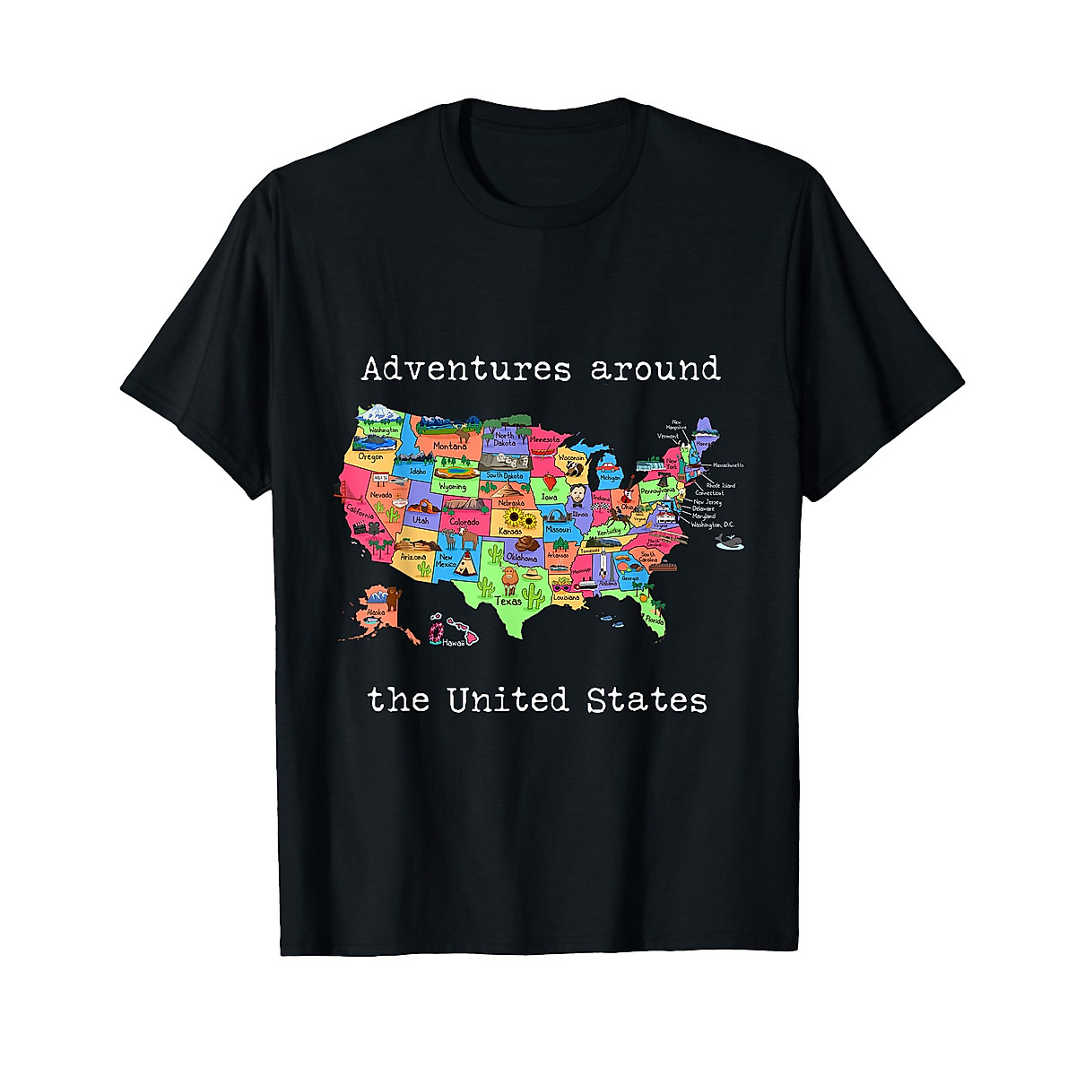 United States Design - Travel America USA Map T-Shirt