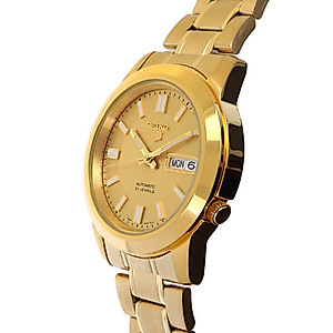 Seiko unisex-adult 5 Classic Automatic Gold Tone Watch SNKK20K1