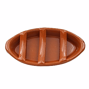 Hand Painted Portuguese Terracotta Oval Sausage Roaster Made in Portugal