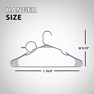 Plastic Hangers 50 Pack Heavy Duty Clothes Hangers - Streamline Your Closet with Durable,Flexible, Non-Slip, Space-Saving Design for Shirts, Pants, Dresses, and More