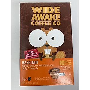 Wide Awake Coffee Variety 4-Pack - French Vanilla, Breakfest Blend, Hazelnut, Donut Shop, with Bonus of 20 Wooden Coffee Stirrers