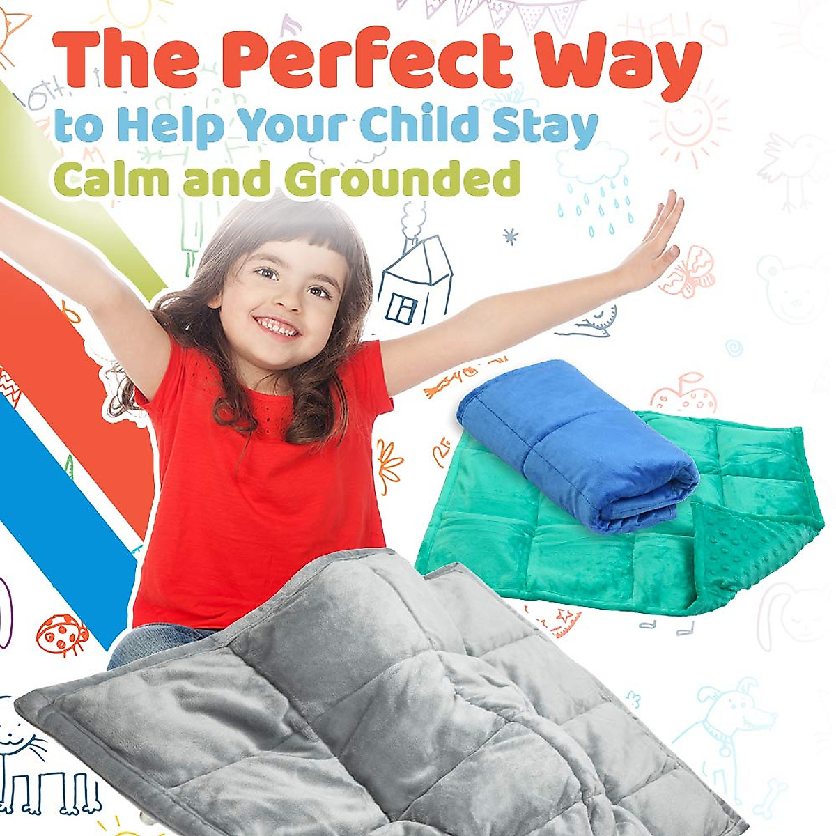 LITTLE CHUBBY ONE Weighted Lap Pad - Heavy Blanket - 7 Lbs - 19" x 22"