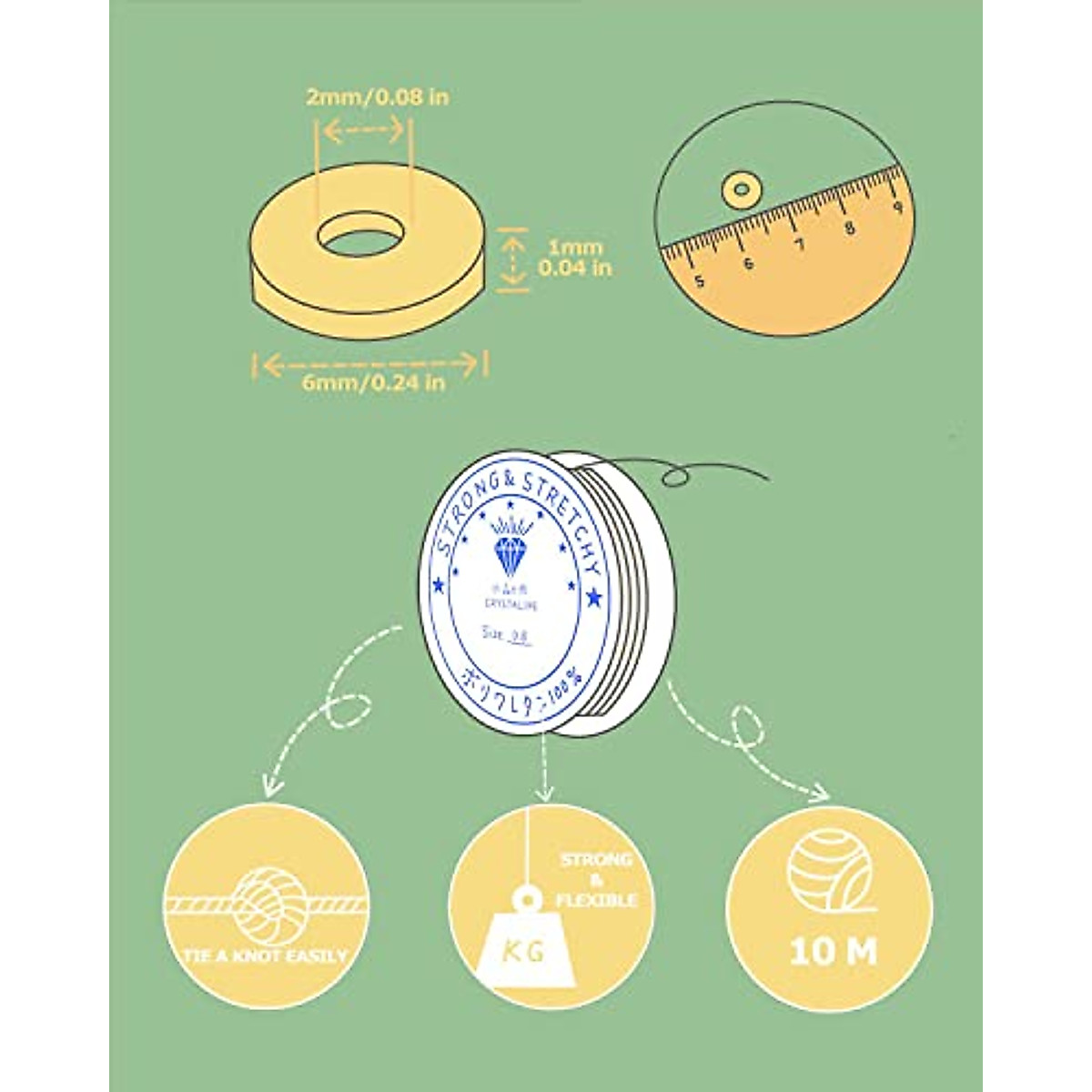 Deinduser Clay Beads 2 Boxes Bracelet Making Kit - 24 Colors Polymer Clay Beads for Bracelets Making - Jewelry Making kit with Gift Pack - Bracelet Making Kit for Girls - Heishi Disc Beads