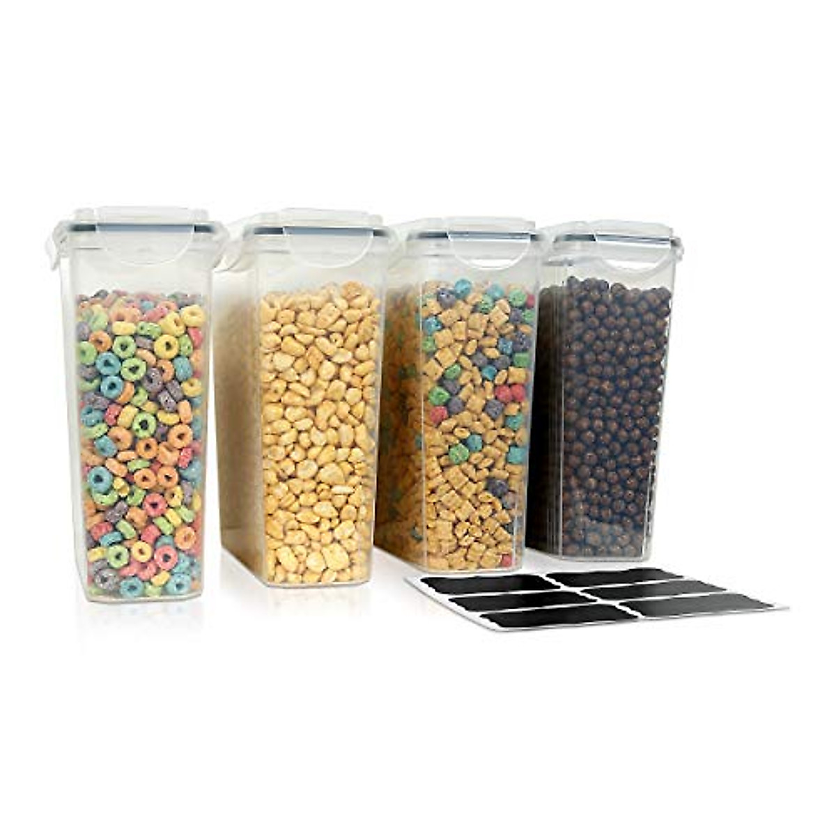 Cereal Containers Storage Set Large (6 Pack) Airtight Food Storage Containers for Kitchen & Pantry Organization, Cereal Storage Container Set for Crunchiness, 6 Pack
