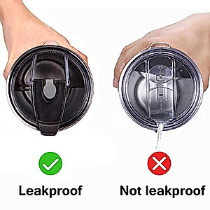 16oz Tumbler Replacement Lids,4 Pack Spill Proof and Splash Resistant Lids,Leak Proof Tumbler Replacement Covers,No Leak Cups Lids Covers for Rambler, Ozark Trail,Yeti