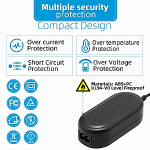 Glorich ACK-E10 AC Power Adapter DR-E10 DC Coupler LP-E10 Dummy Battery Power Supply Kit for Cameras Canon EOS 1100D 1200D 1300D 1500D 2000D Rebel T3 T5 T6 T7 Kiss X50 X70 X80 X90