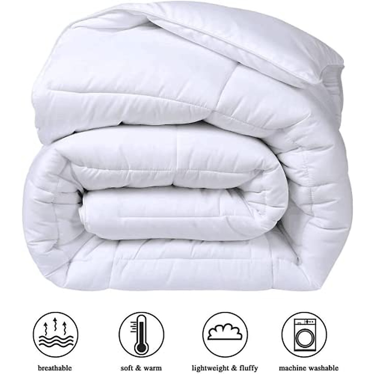 COHOME Twin XL 2100 Series Cooling Down Alternative Comforter - Quilted Duvet Insert with Corner Tabs All-Season - Soft Luxury Hotel Comforter - Reversible - Machine Washable - White