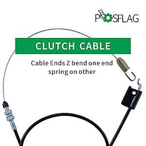 POSFLAG 946-04007 Auger Cable Replaces MTD 946-04007 Auger Cable, MTD 746-04007 Auger Cable, 946 04007, 746 04007, 94604007, 74604007 for MTD Troy-Bilt Yard Machines Husky Snowblowers