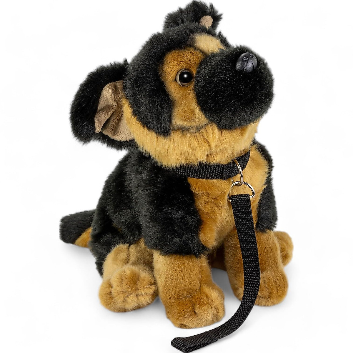 Carl Dick German Shepherd Dog with Lead 10 inches, 25cm, Plush Toy, Soft Toy, Stuffed Animal 3498
