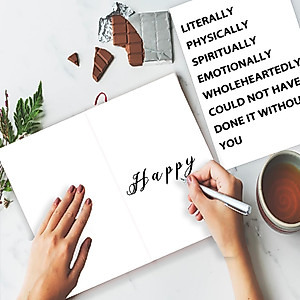 YiKaLus Funny Thank You Card for Mentor Coworkers, Great Thank You Gift Ideas for Women Men, Happy Wedding Thank You Card for Best Friends, Literally Could Not Have Done It Without You