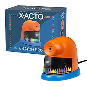 X-ACTO Crayon Pro Electric Crayon Sharpener, Electric Sharpener with SafeStart Automatic Motor, Great for Home or Schools