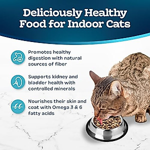 Blue Buffalo Tastefuls Adult Dry Cat Food Indoor Cat Formula, Made in the USA with Natural Ingredients, Chicken & Brown Rice Recipe, 3-lb. Bag