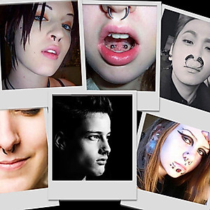 8pcs Ear Stretching Kit Acrylic Body Piercing Kit Acrylic Tapers and Plugs Spiral Taper Tunnels Septum Horn Ear Expansions for Men Women Body Jewelry