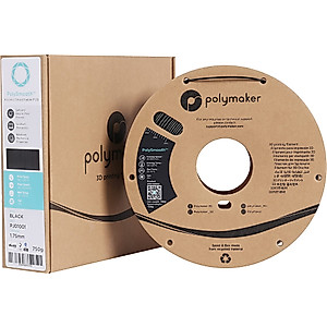 Polymaker PolySmooth PVB Filament 1.75mm Black Filament, 750g Cardboard Spool - Black PVB Filament Print Like PLA Filament 1.75, Easy Smoothable Post Process with IPA Alcohol, Work with Polysher