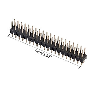 Treedix 10pcs Double Row Straight Connector Pin Header 0.1in 2x20 pin Compatible with Raspberry Pi Zero GPIO