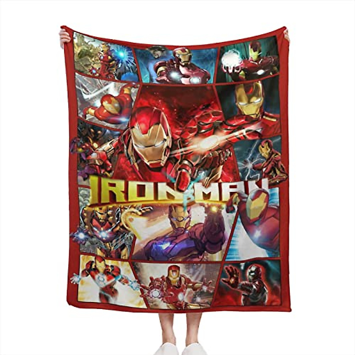 Super Hero Throw Blanket Soft Flannel Cartoon Blanket All Season Warm Bedding for Sofa Chair Decorations 60"x50"