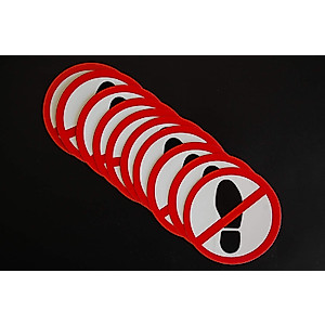Do Not Step On Vinyl Decal (10 Pack) (X10 PS80)