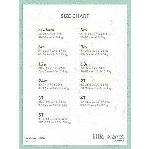 little planet by carter's unisex-baby Baby and Toddler 2-piece Pajamas made with Organic Cotton, Waffle Knit Mauve, 24 Months