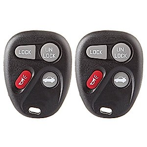 cciyu 2X Replacement Key Shell Case 4 Buttons Key Fob Replacement for 96 97 98 99 00 01 02 03 04 05 06 07 for Cadillac for GMC for Chevy for Buick KOBLEAR1XT