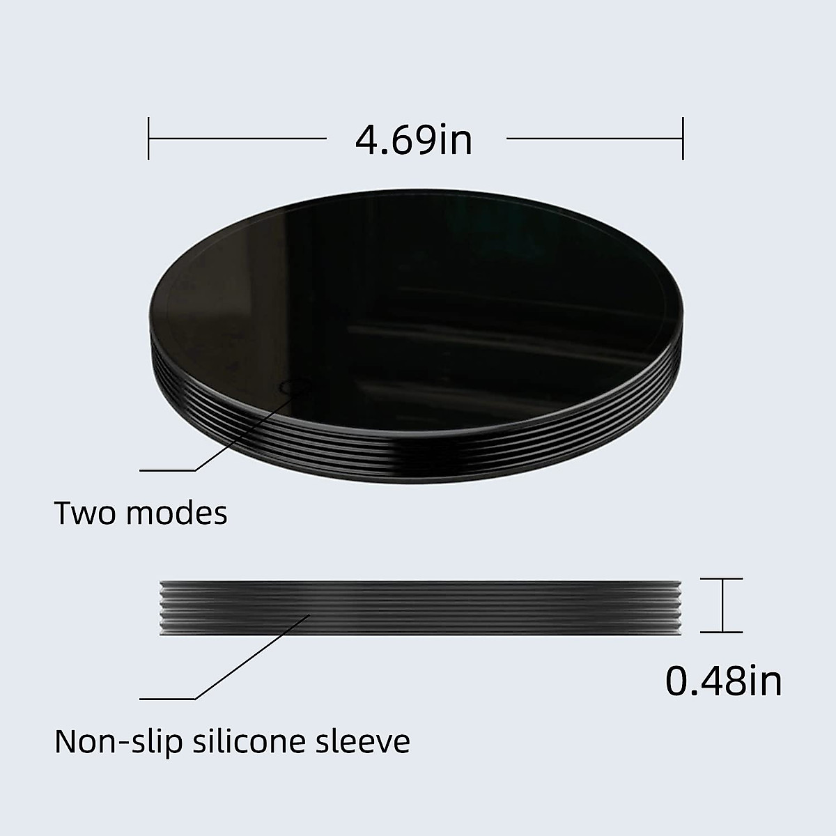 Yifeishixun Electric Coffee Cup Warm Desk, Smart Coffee Cup Heated Coffee Tea Beverage Milk Cocoa Water Soup, Touch Sensing ON / Off, Coffee Warming Plate Office Home Desk Use{Black} (YFSP01)