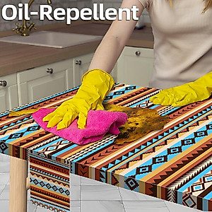 memKiya 6Ft Picnic Table Cover with Bench Covers 72×30 Inch Heat Resistant Outdoor Dining Room Tableclothes Rectangle 6 Seater Cook Out Parties Supplies Camp Accessories Gift for Tent Campers Stripe