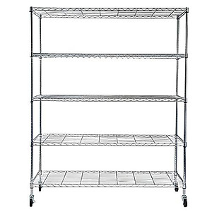 Kcelarec NSF Certified Storage Shelves, Heavy Duty Steel Shelves for Storage Unit with Adjustable Stand, Used as Pantry Shelves, Garage Shelving or Bakers Rack Kitchen Shelving