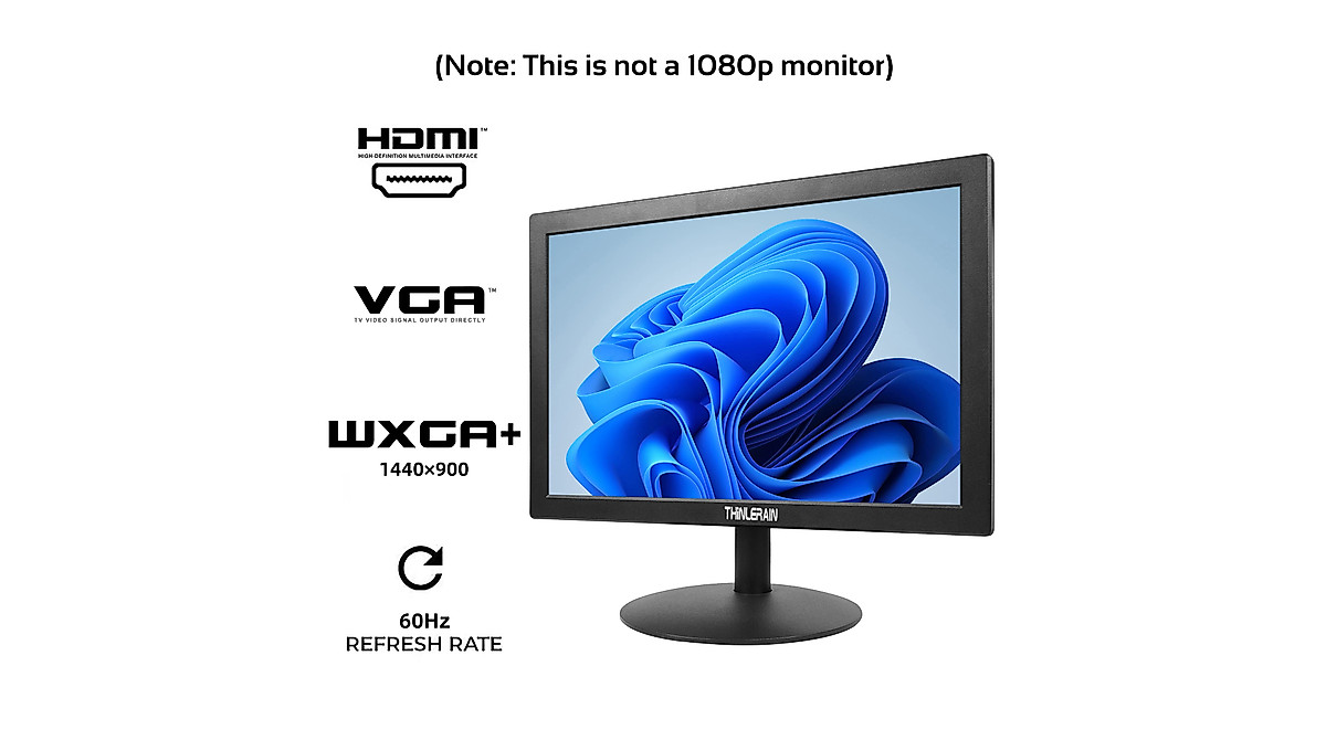 Thinlerain 15 Inch Monitor - Versatile & Compact Display