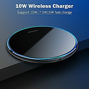 Wireless Charger+Type-C Receiver for Samsung Galaxy A20 A30 A50 A60 A70 A90 5G, Black