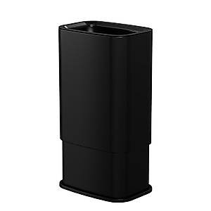 KHMMGK 2.6 Gal Black Bathroom Trash Can,Metal Waste Baskets with Removable Inner Bucket,Small Office Garbage Can